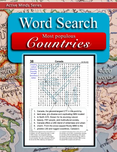 Word Search: Most Populous Countries by Aspired Existence Publications ...