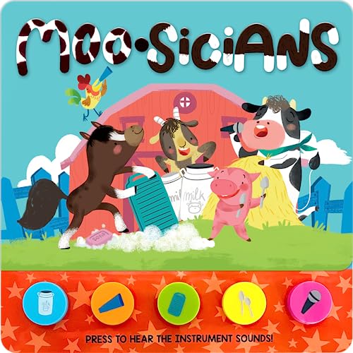 Moo-sicians - Children's Sensory Silicone Button Sound Book Featuring ...