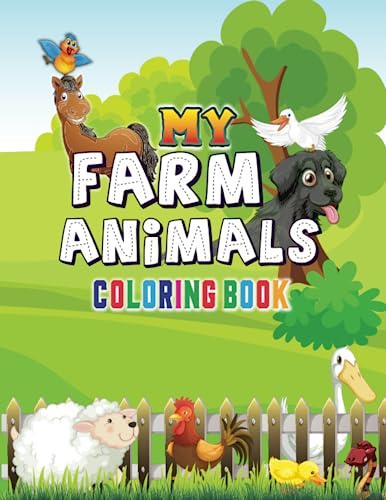 My Farm Animals Coloring Book: Learning and Memorizing Farm Animals ...