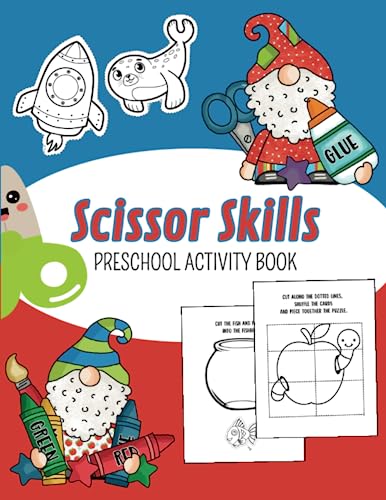 Scissor Skills Preschool Activity Book: Fun Cutting and Coloring Book ...