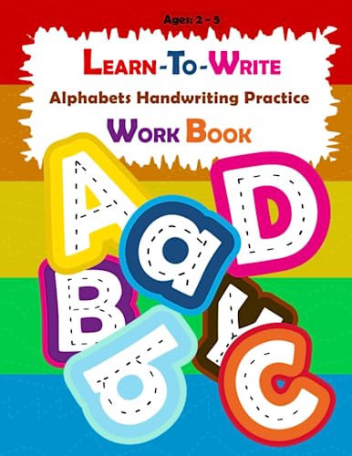 ABC Learn to Write Alphabets Workbook with Hand Writing Practice Sheets ...