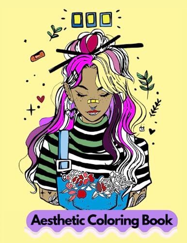 Aesthetic Coloring Book: Aesthetic coloring books for teen girls ...