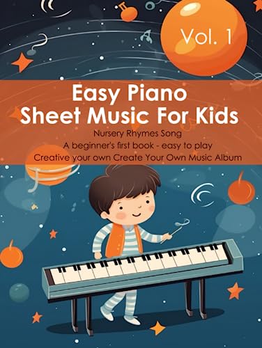 Easy Piano Sheet Music For Kids: Nursery Rhymes Song, piano beginner ...