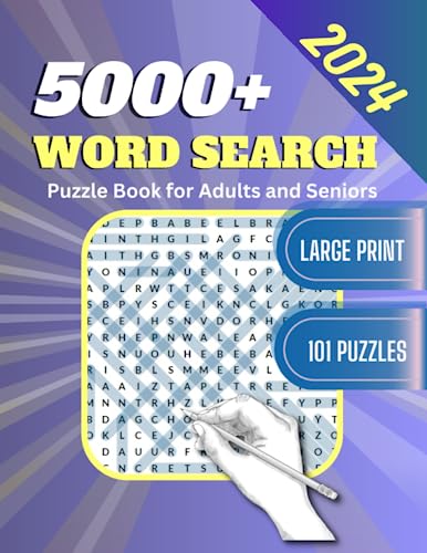 2024 Word Search Large Print Puzzle Book for Adults: 101 Puzzles Large ...
