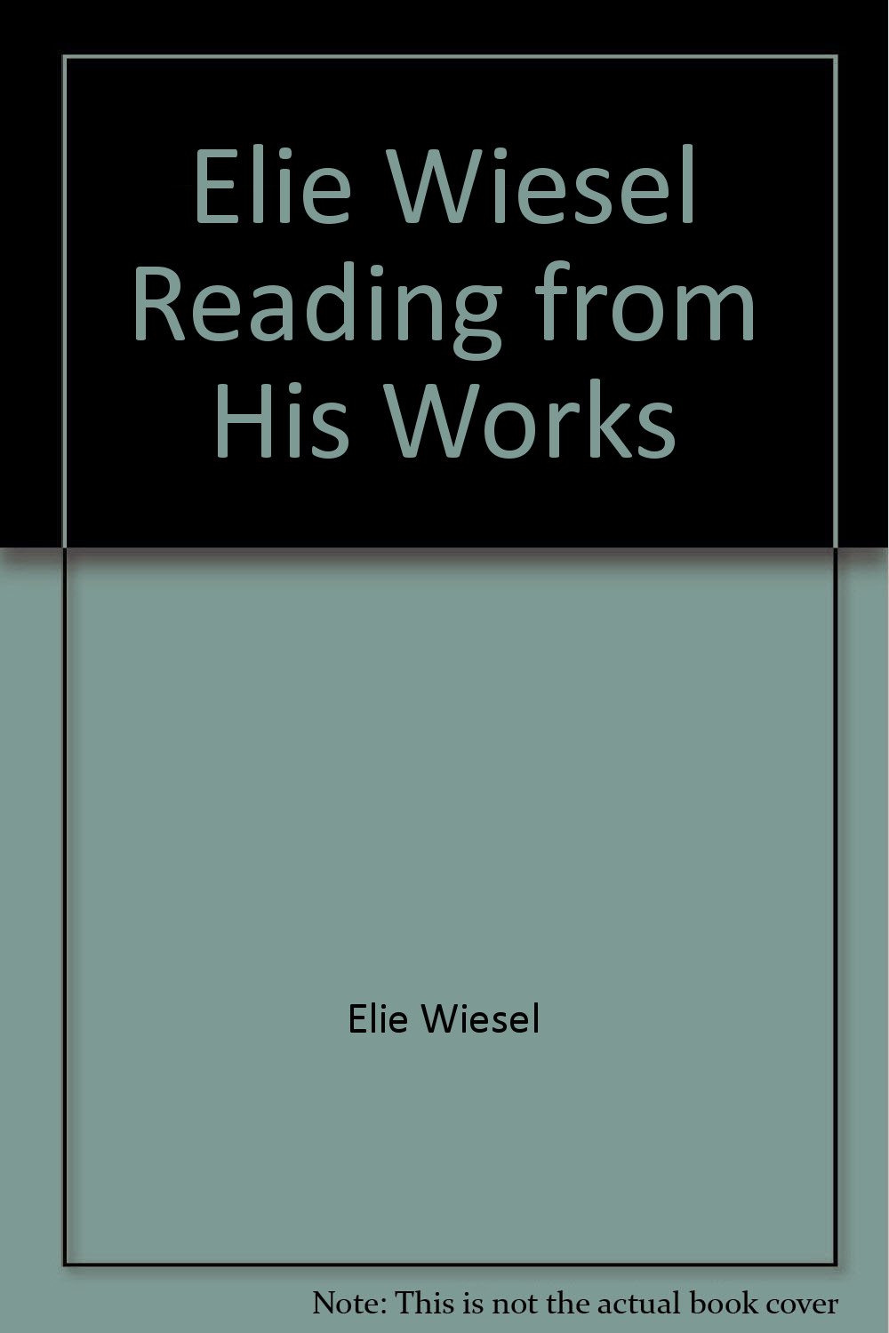 Elie Wiesel Reading From His Works; The Gates Of Forest; Night; The ...