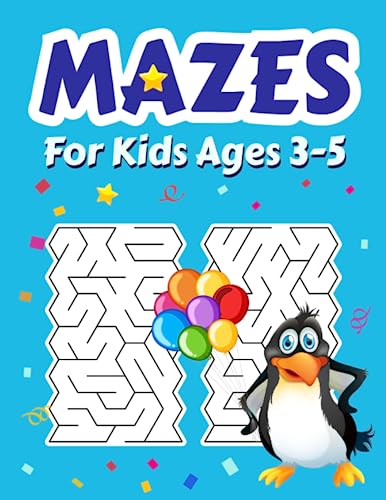 Mazes For Kids Ages 3-5: Simple Maze Book For Kids 100 Mazes Easy to ...