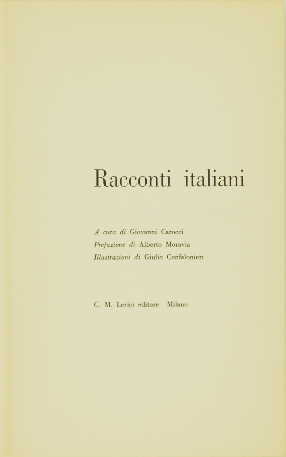 Racconti Italiani by Giovanni Carocci | Goodreads