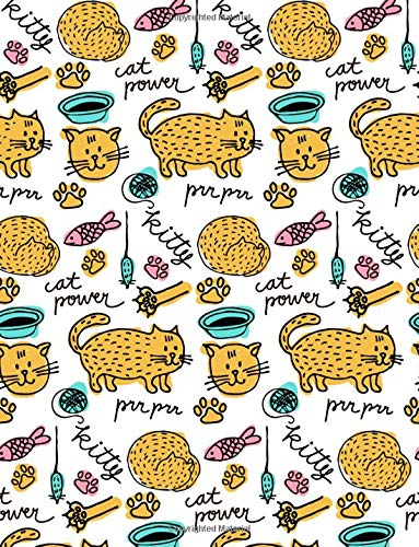 Cat Notebook: Kitty Journal Notebook Lined Ruled Page Book Kids Writing ...