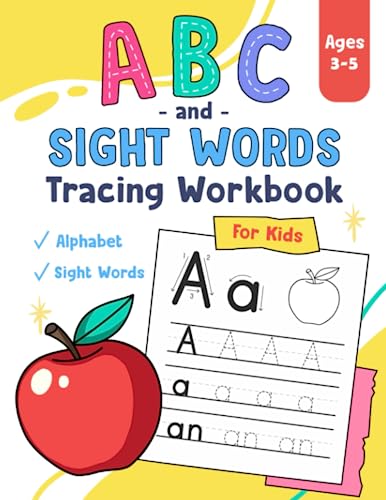 ABC and Sight Word Tracing Workbook: Tracing and Writing Book for ...