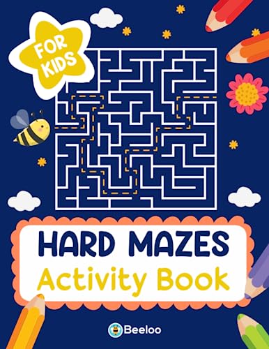 Hard Mazes Activity Book for Kids: Scan QR Code on Each Page for More ...