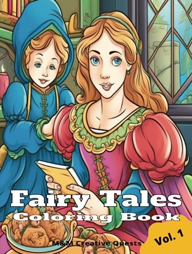 Fairy Tales Coloring Book: Enchanting Fairy Tales Coloring Book: 40 ...