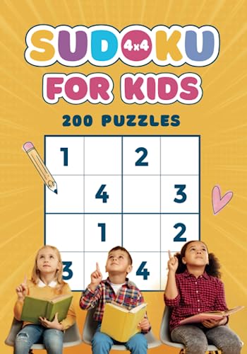 4x4 Sudoku for Kids 200 Puzzles: Logic Puzzles for Kids Age 4 to 8 by ...