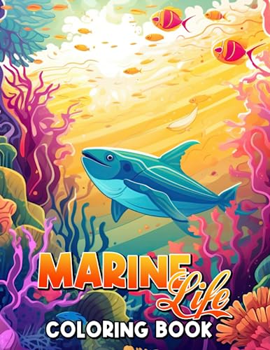 Marine Life Coloring Book: Embark on a Coloring Journey with 30 Pages ...