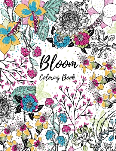 Bloom Coloring Book: Over 50 Simple and Relaxing Coloring Illustrations ...