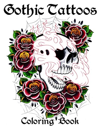 Gothic Tattoos Coloring Book: A Tattoo Coloring Book for Adults with ...