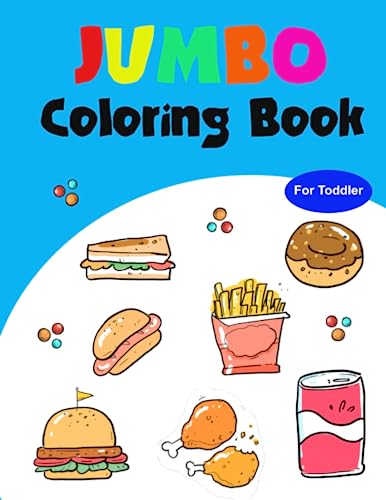 Jumbo Coloring Book for Toddlers: Easy coloring pages for kids ...