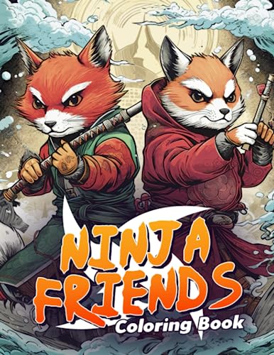 Ninja Friends Coloring Book: Playful Animals Coloring Pages for Kids ...