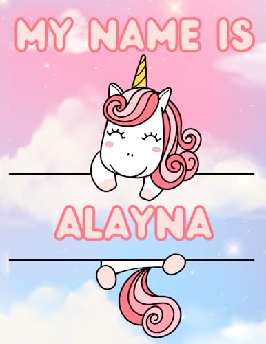 My Name Is Alayna | Unicorn Personalized Tracing Practice Worksheet ...