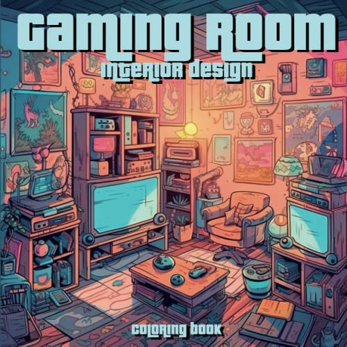 Gaming room Interior design Coloring book: For Teen and Adults ...