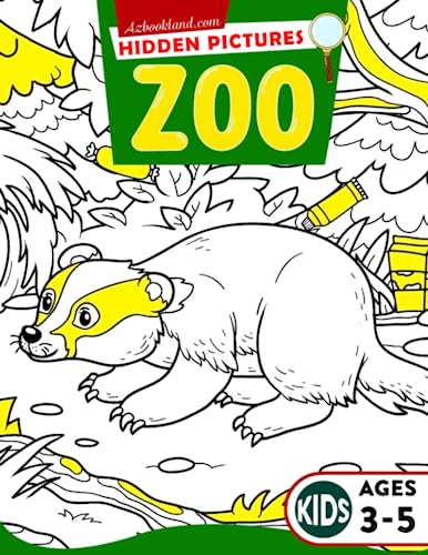 Zoo Hidden Pictures For Kids Ages 3-5: Fun and Educational Zoo Puzzle ...