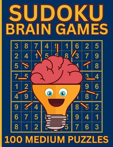 Sudoku Brain Games: 100 X-Large Sudoku Puzzles for Adults & Seniors ...