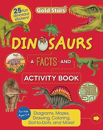 Dinosaur Facts and Activity Book with Stickers for Kids Ages 5-9 ...
