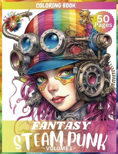 Fantasy Steampunk Coloring Book: Embark on a Captivating Steampunk ...
