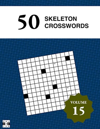 50 Diagramless Skeleton Crosswords - Pajuzzles: Volume 15 Skeleton ...