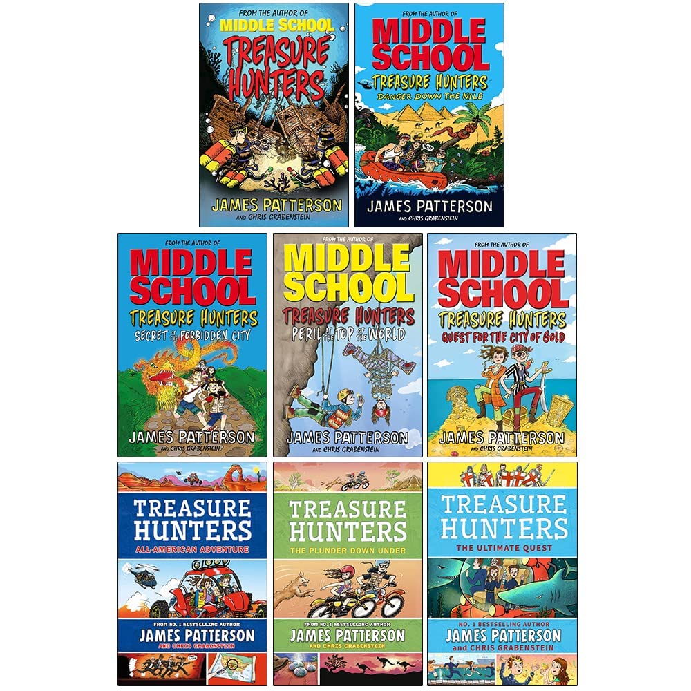 Middle School Treasure Hunters Series Collection 8 Books Set by James ...