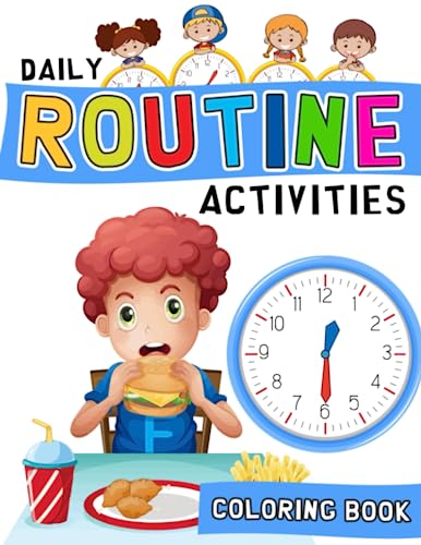 Daily Routine Activities For Kids Coloring Book: Colorful Adventures in ...