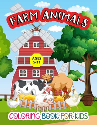 Farm Animals Coloring Book For Kids: A Beautiful Gifted Great Farm ...