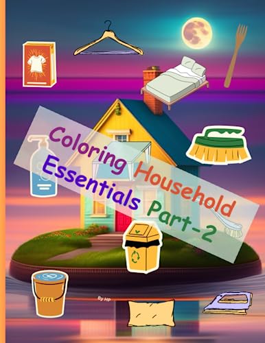 Coloring Household Essentials Part-2: Black pages 8.5x11 by tome trails ...