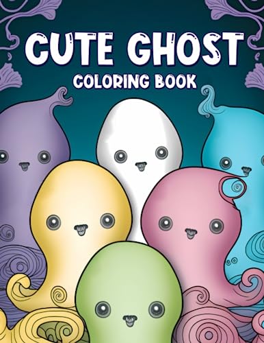Cute Ghost Coloring Book: Embark on a Coloring Journey with 30 Pages ...