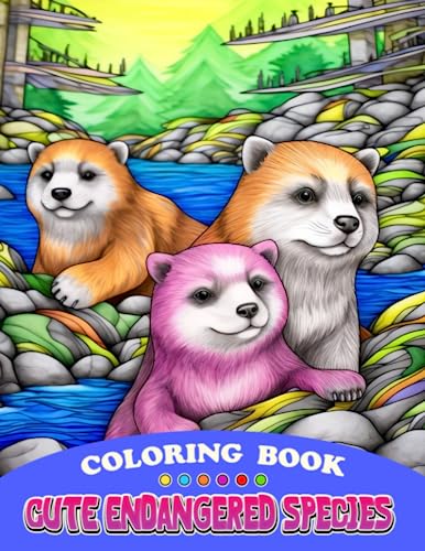 Cute Endangered Species Coloring Book: Discover Adorable Endangered ...