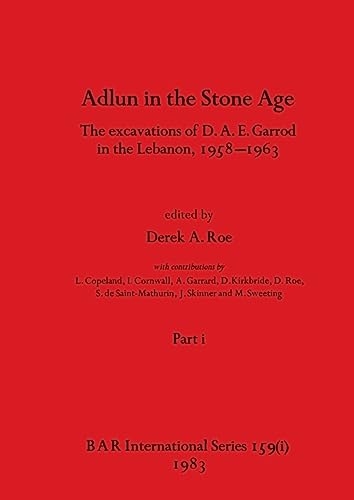 Adlun in the Stone Age, Part i (BAR International) by Derek A Roe ...