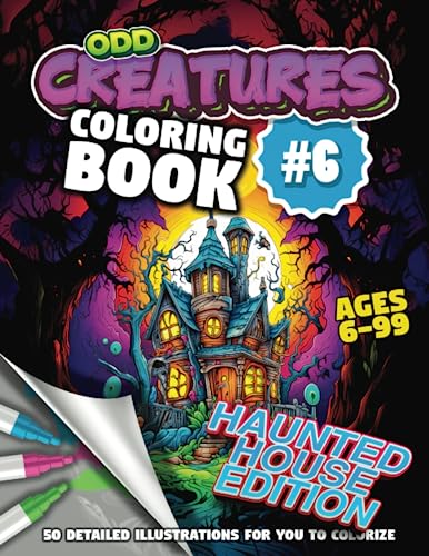 Coloring book : Odd Creatures, Haunted House.: 50 odd haunted house ...