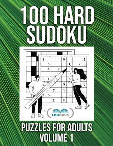Sudoku Large Print 100 Puzzles Hard: Sudoku Puzzle Books For Adults ...