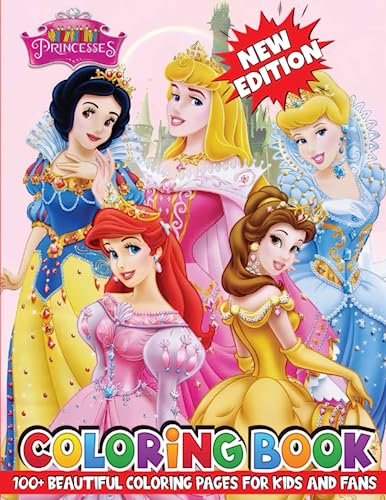 The Princess Colouring Book: 100+ Captivating Coloring Pages for Kids ...