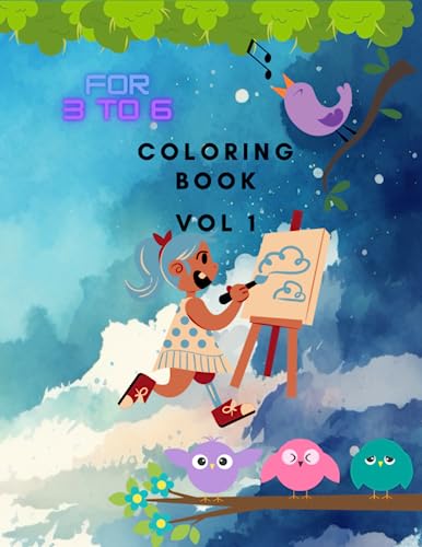 Coloring Book Vol 1: Coloring book for Boys Girls Kids, Ages 3-6, 108 ...