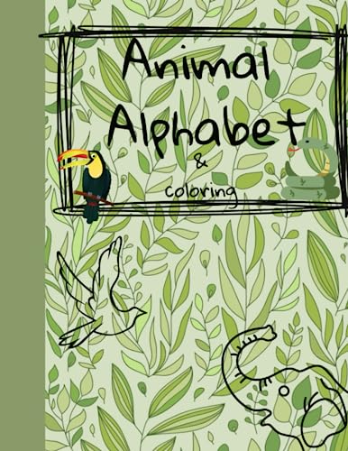 Animal Alphabet Coloring & Tracing Book Graphic: Coloring Book, Tracing ...