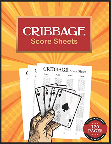 Cribbage Score Sheets: 120 Large Score Pads for Scorekeeping Cribbage ...