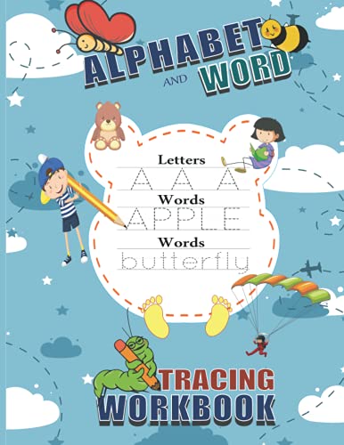 Alphabet And Word Tracing Workbook: Letter And Word Tracing Workbook ...