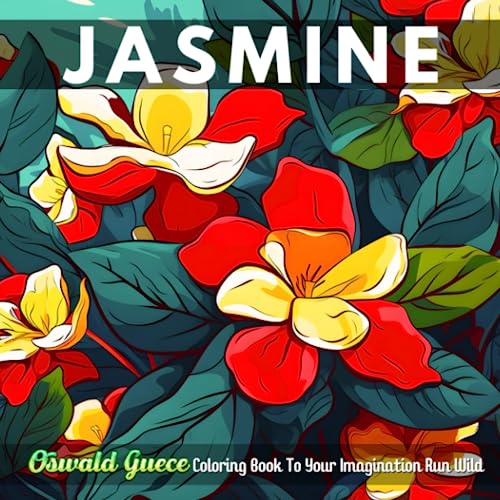 Jasmine Flower Coloring Book For Kids: An Adult Coloring Book with Fun ...