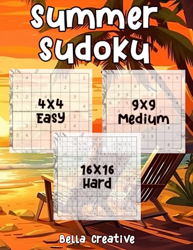 Summer Sudoku: Sudoku Puzzle For Adults, From Easy to Hard With ...