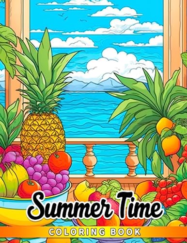 Summer Time Coloring Book: A Coloring Pages With Beautiful Gardens ...