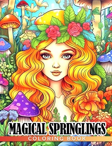 Magical Springlings Coloring Book: A Coloring Pages With A Surreal ...