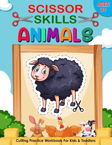 Scissor Skills Funny Animals: Fun Cute Animals Cutting practice ...