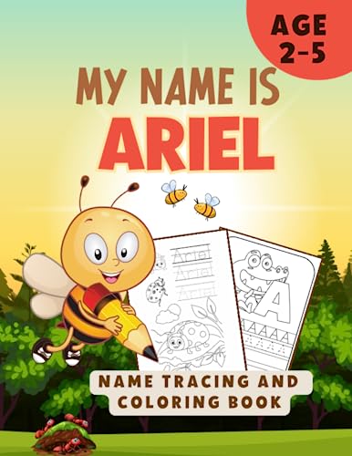 MY NAME IS ARIEL | NAME TRACING AND COLORING BOOK | KIDS COLORING AND ...