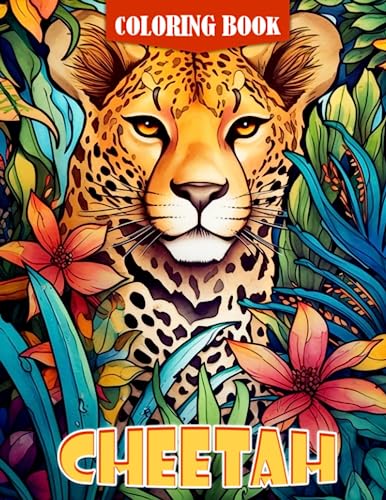 Cheetah Coloring Book: A Wild Animal Coloring Pages For Kids | Wild ...