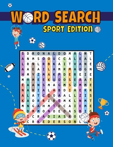 word search: sport edition for kids 8-12: 70 word search fun puzzles ...